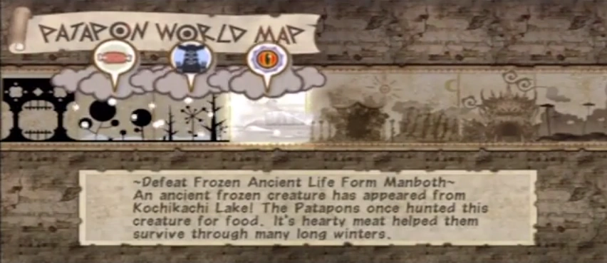 Defeat Frozen Ancient Life Form Manboth | Patapedia | Fandom