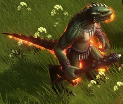 Lizardfolk Berserker - Pathfinder: Kingmaker Wiki