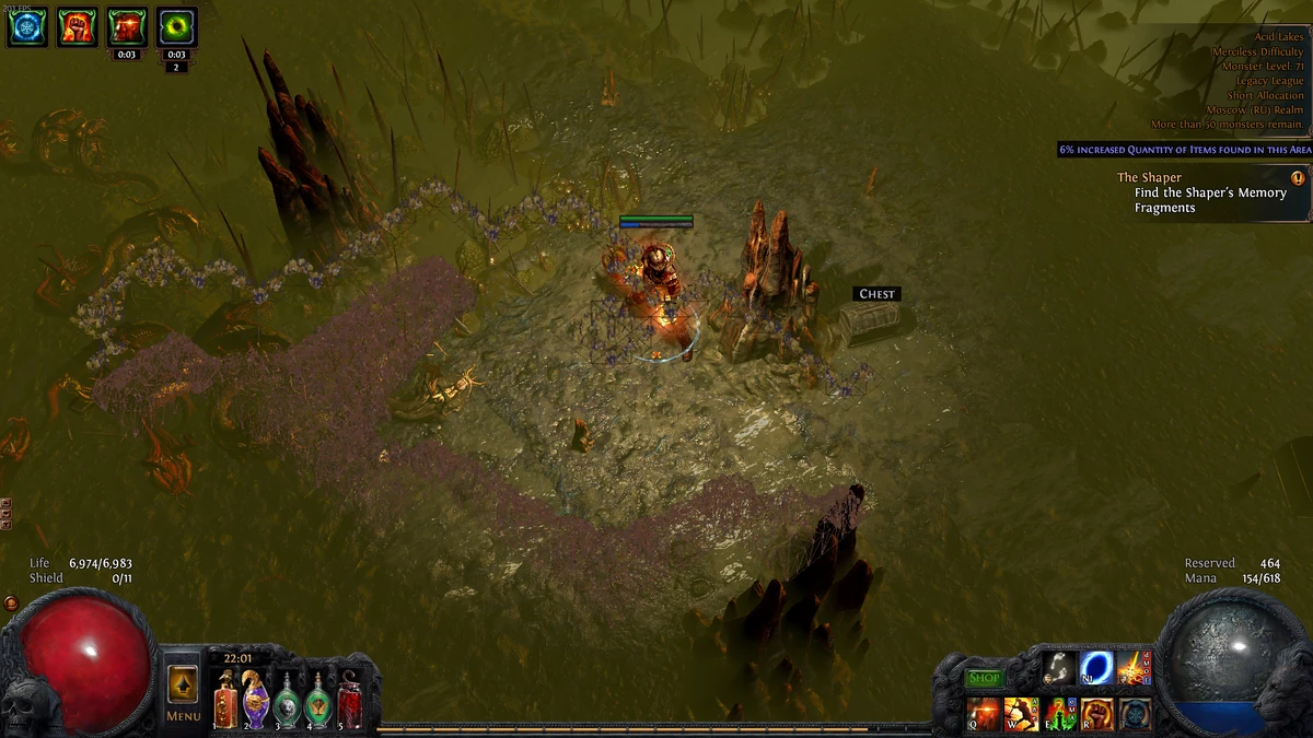 Acid Caverns Map (Atlas of Worlds) - Path of Exile Wiki