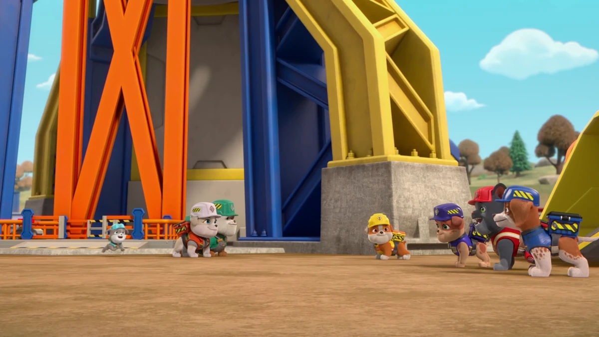 Motor/Gallery/The Crew Builds a Giant Sled Ramp | PAW Patrol Wiki | Fandom