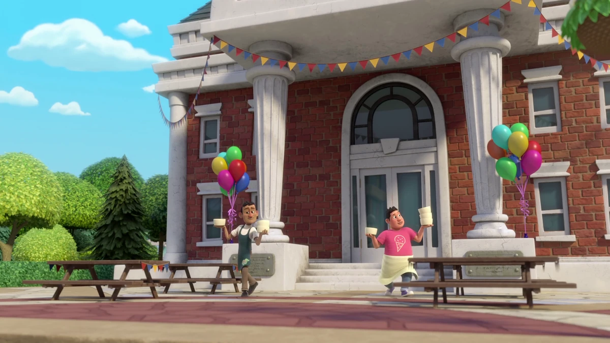 Grocer Gabriel/Gallery/The Crew Fixes a Roof | PAW Patrol Wiki | Fandom