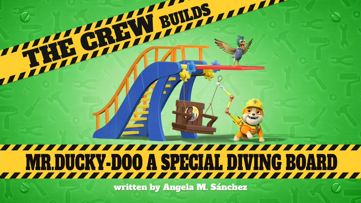 The Crew Builds Mr Ducky Doo A Special Diving Board Paw Patrol Wiki