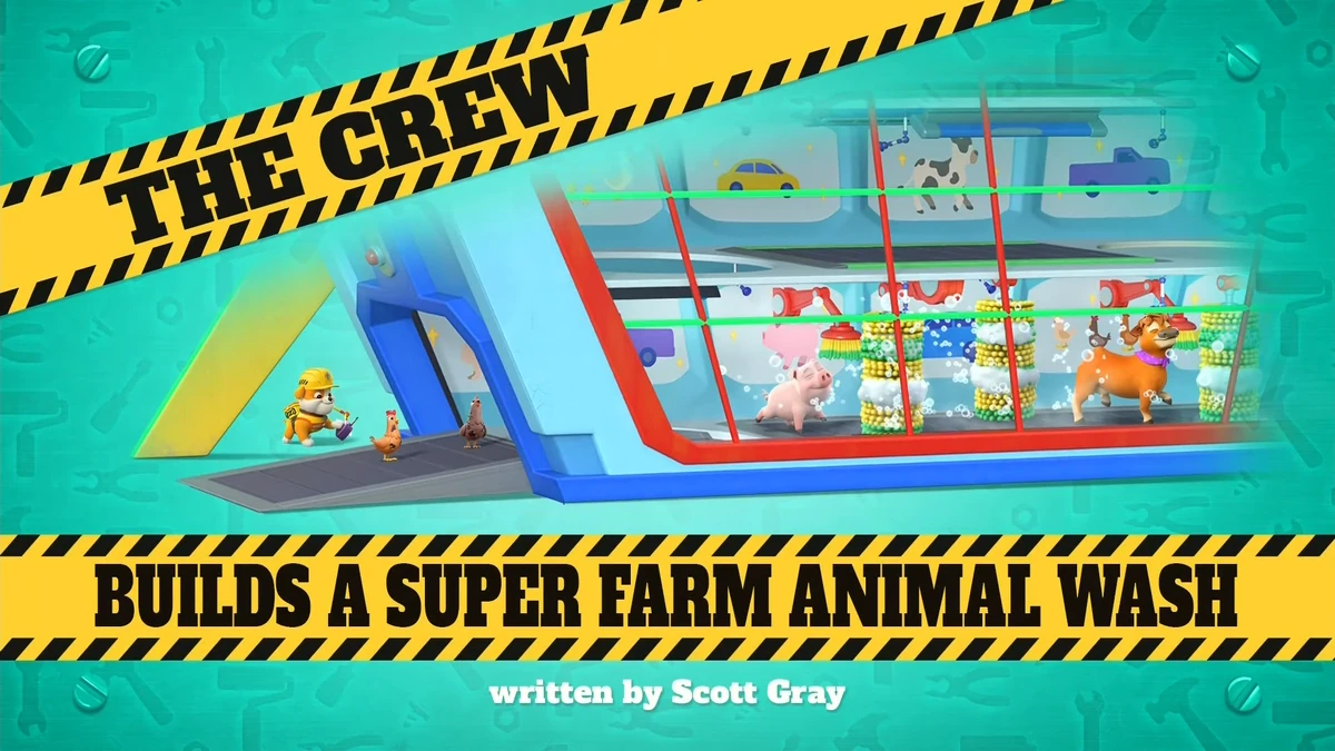 Rubble/Gallery/The Crew Builds a Super Farm Animal Wash | PAW Patrol ...