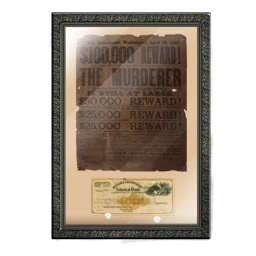 John Wilkes Booth Gezocht Poster Lincoln Assassination Wanted Poster