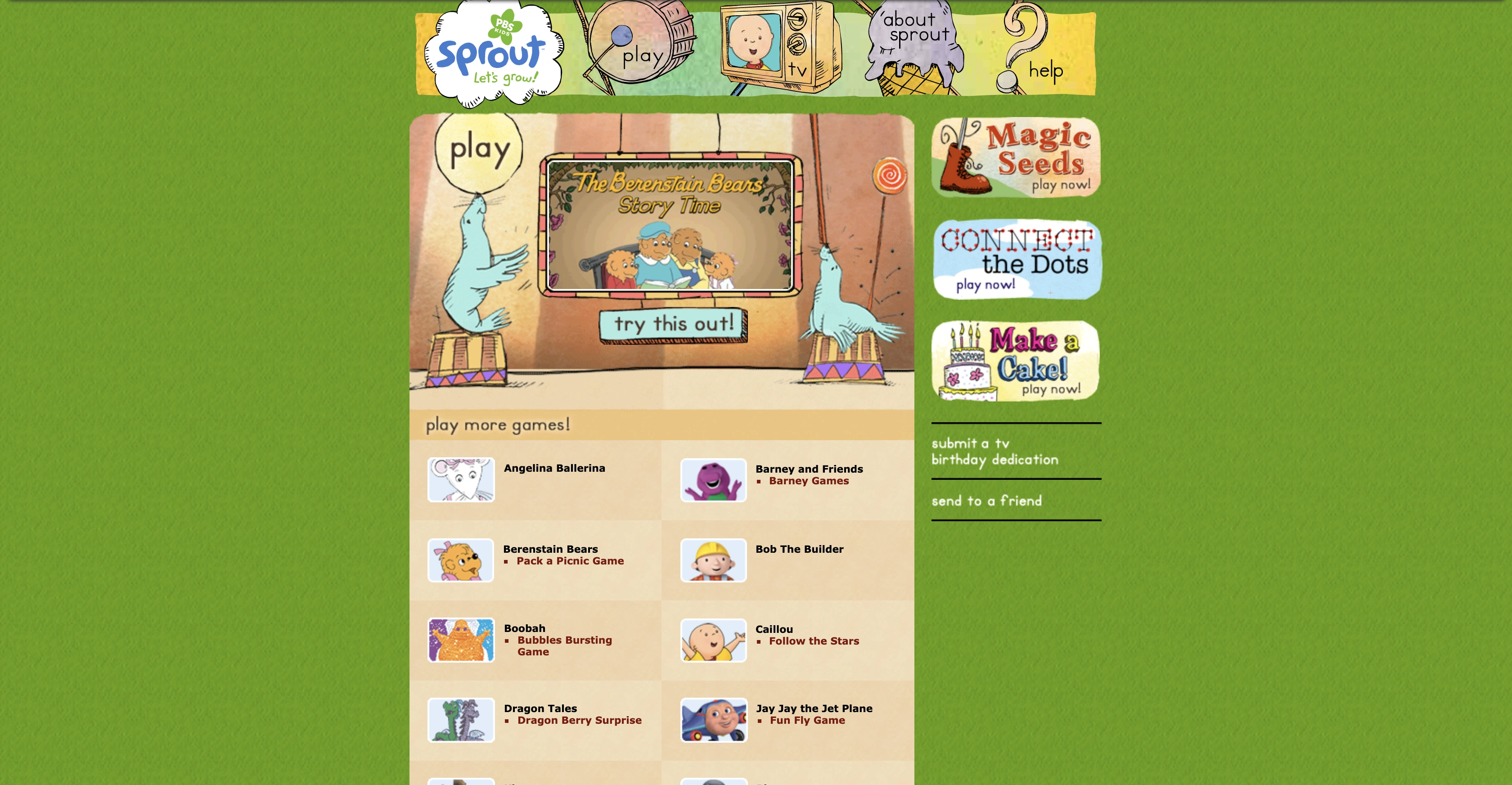 Juegos De Comedor Sprout De Pbs Kids 2005 New & Sealed Winx Club W/