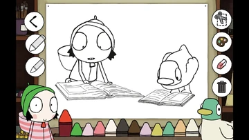 sarah and duck coloring pages