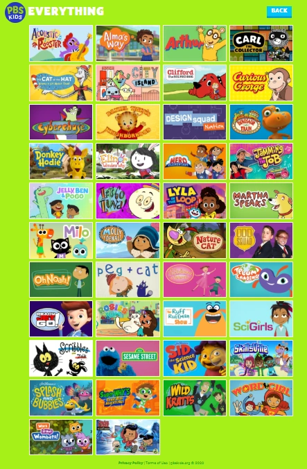 Pbs Kids Shows List