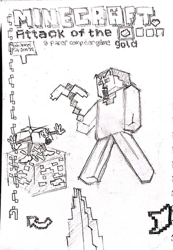 Minecraft Attack of the Gold | Paper Computer Games | Fandom