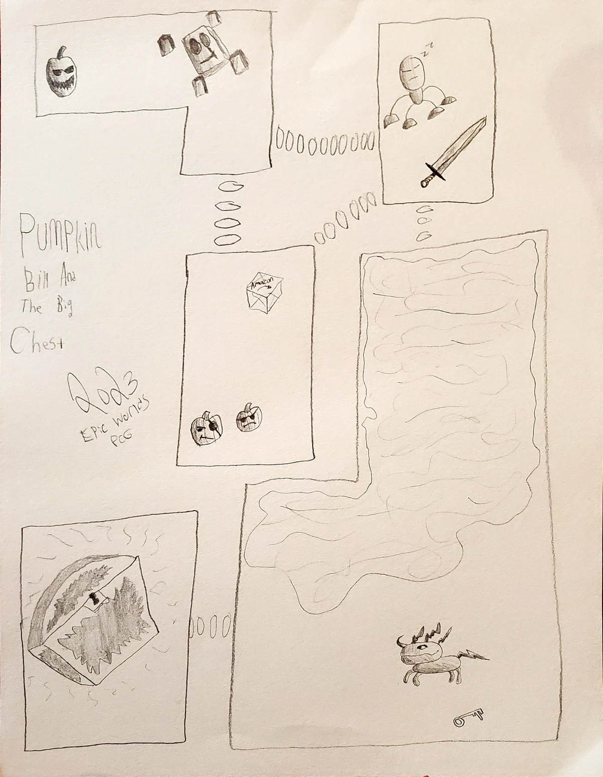 Pumpkin Bill And The Big Chest | Paper Computer Games | Fandom