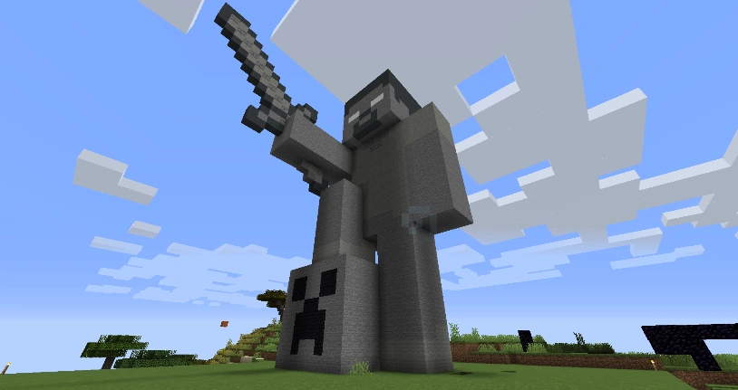 Minecraft Herobrine Statue