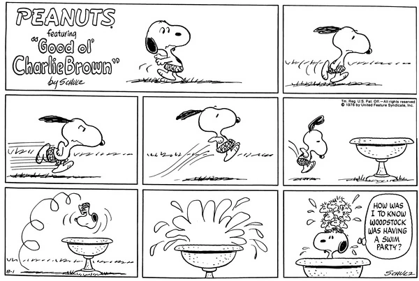 August 1976 comic strips | Peanuts Wiki | Fandom