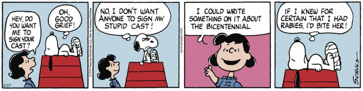March 1976 comic strips | Peanuts Wiki | Fandom