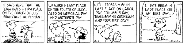 August 1985 comic strips | Peanuts Wiki | Fandom