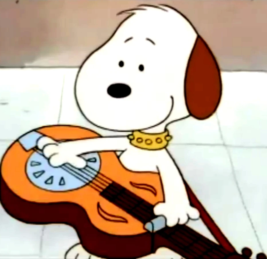 Snoopy With A Bass