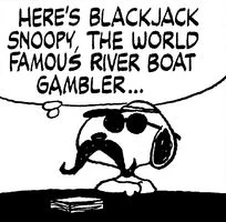 Blackjack Snoopy, the World Famous River Boat Gambler | Peanuts Wiki ...