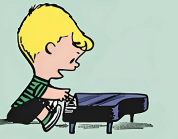 Snoopy Dancing On Piano