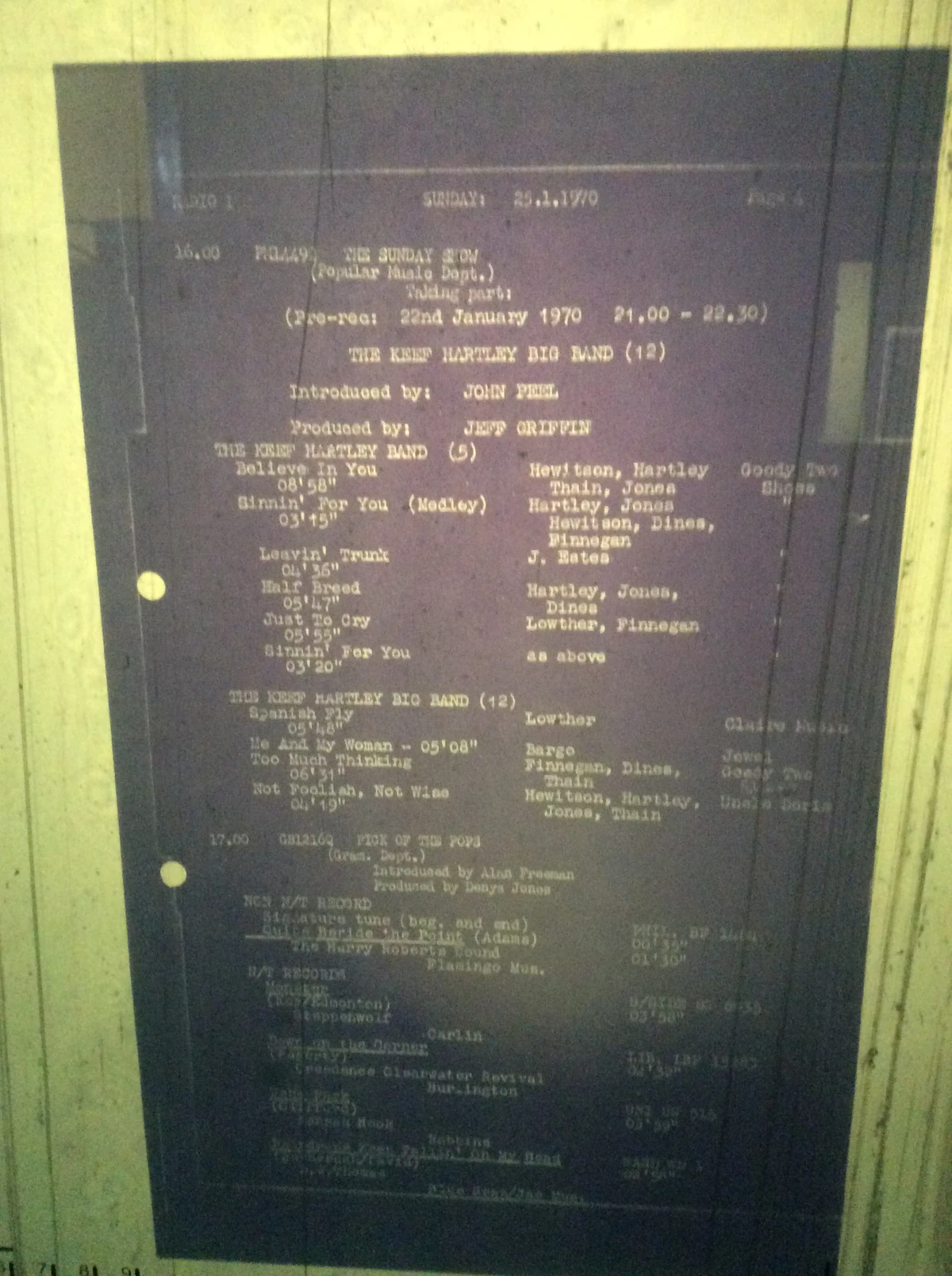 25 January 1970 | John Peel Wiki | Fandom