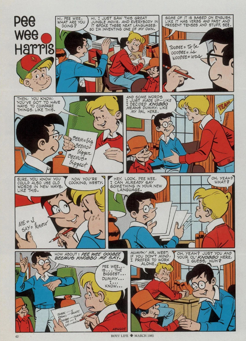 1985 Pee Wee Harris strips | Pee-Wee Harris Wikia | Fandom