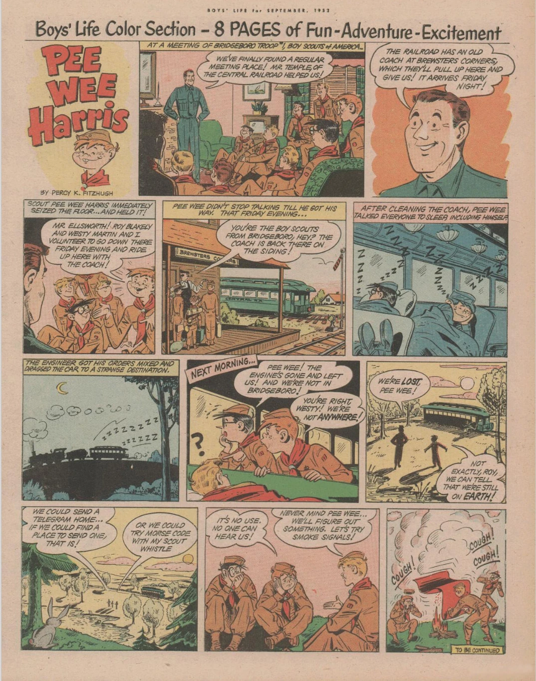 1952 Pee Wee Harris strips | Pee-Wee Harris Wikia | Fandom