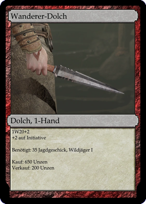 Wanderer-Dolch | Pen and Paper - Myrmidonen Wiki | Fandom