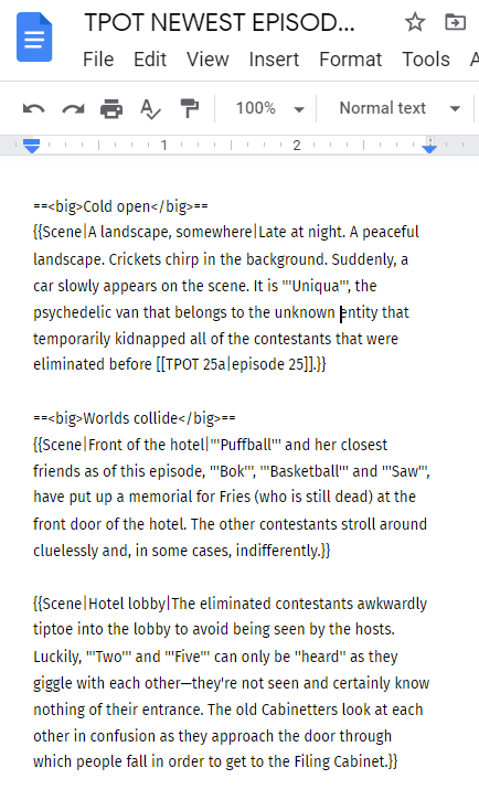 Fake TPOT 30a: A Time to Let Go | Pencil 2.O Wikia | Fandom