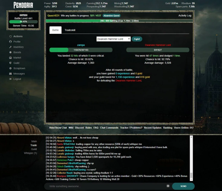 Game interface | Pendoria Wiki | Fandom