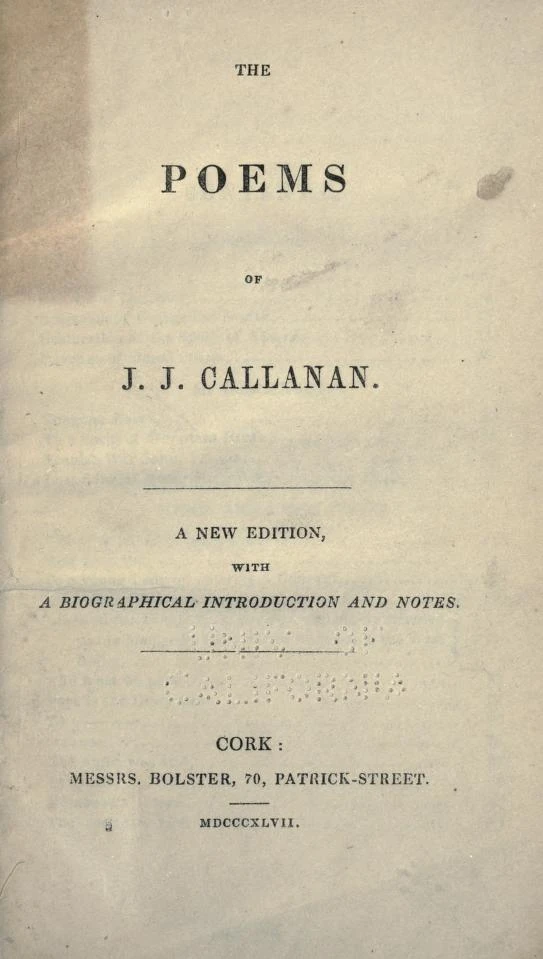 J.J. Callanan | Penny's poetry pages Wiki | Fandom