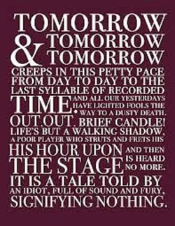 Tomorrow and tomorrow and tomorrow / Shakespeare | Penny's poetry pages ...