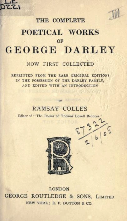 George Darley | Penny's poetry pages Wiki | Fandom