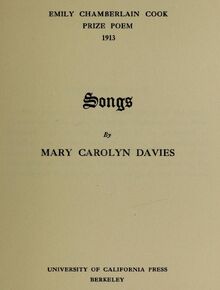 Mary Carolyn Davies | Penny's poetry pages Wiki | Fandom