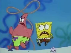 Spongebob And Patrick Running Away