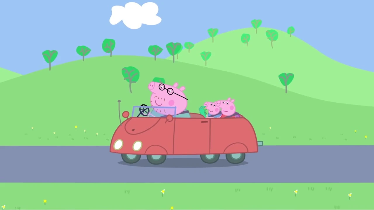 daddy pig driving