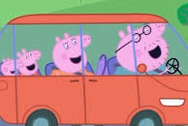 daddy pig driving