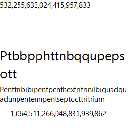 Penttribibipentpenthextritrinilbiquadquadunpentennpentseptocttritrium ...