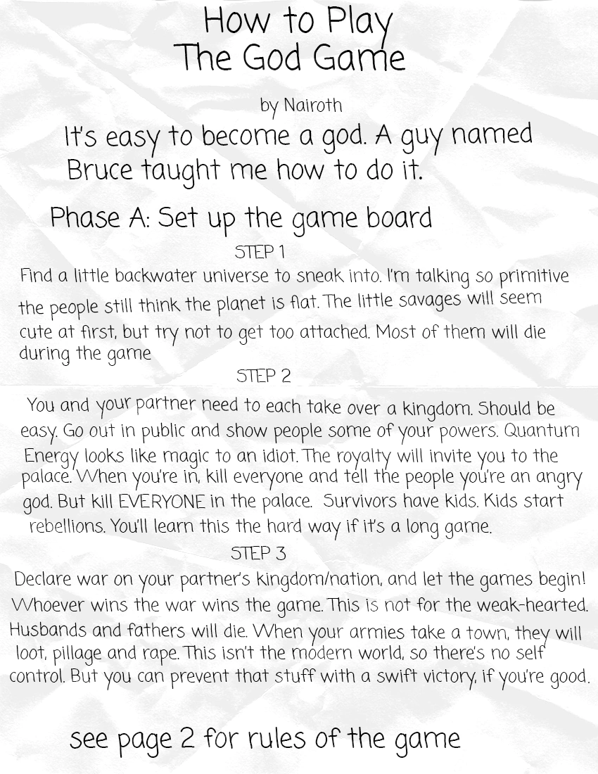 The God Game | Perjure Wikia | Fandom