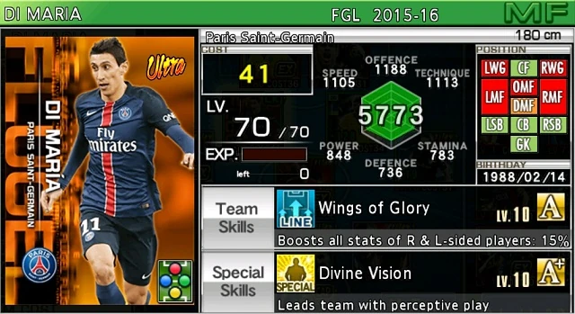 Di Maria | PES Manager Wiki | Fandom