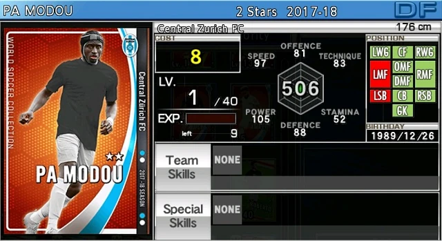 Pa Modou | PES Manager Wiki | Fandom