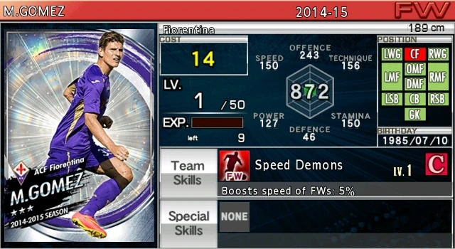 M.Gomez | PES Manager Wiki | Fandom