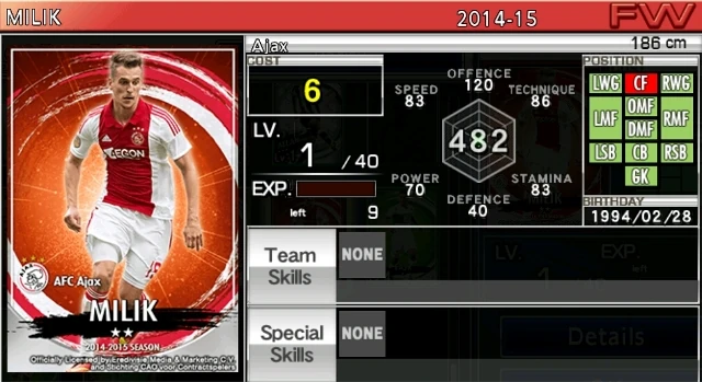Milik | PES Manager Wiki | Fandom
