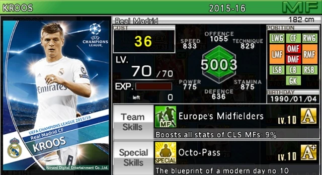 Kroos | PES Manager Wiki | Fandom