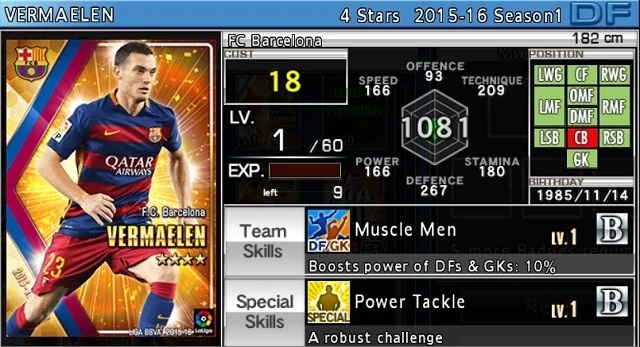 Vermaelen | PES Manager Wiki | Fandom