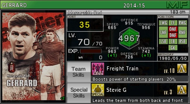 Gerrard | PES Manager Wiki | Fandom