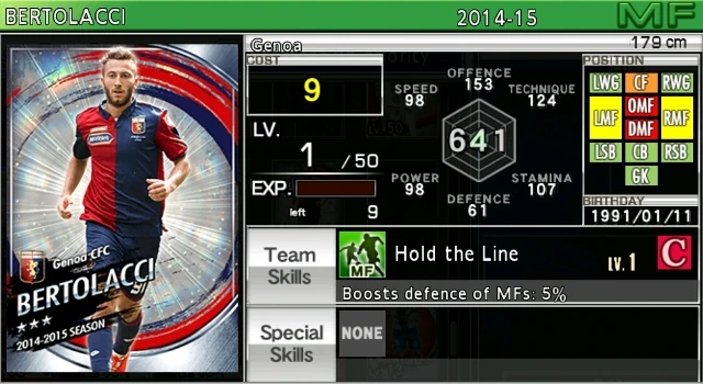 Bertolacci | PES Manager Wiki | Fandom