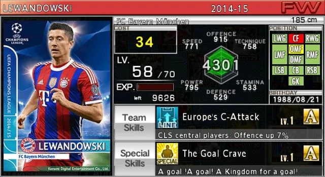Lewandowski | PES Manager Wiki | Fandom
