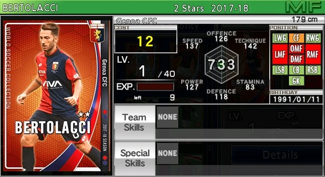 Bertolacci | PES Manager Wiki | Fandom