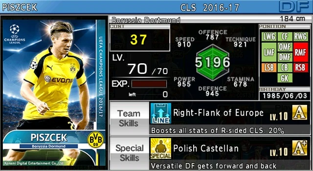Piszczek | PES Manager Wiki | Fandom