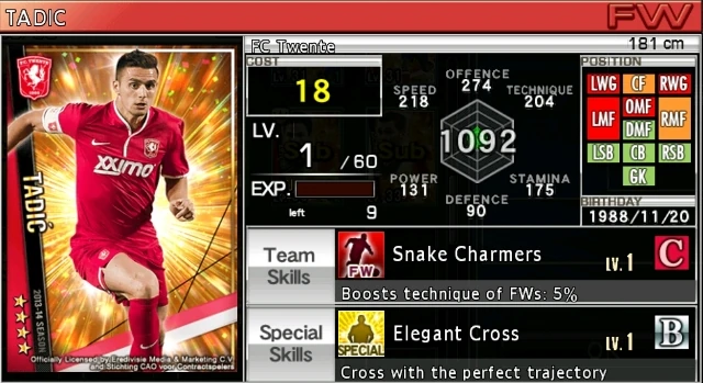 Tadic | PES Manager Wiki | Fandom