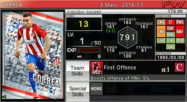 Correa | PES Manager Wiki | Fandom