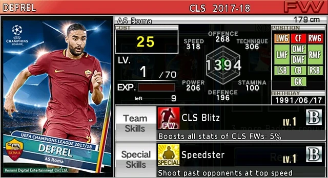 Defrel | PES Manager Wiki | Fandom