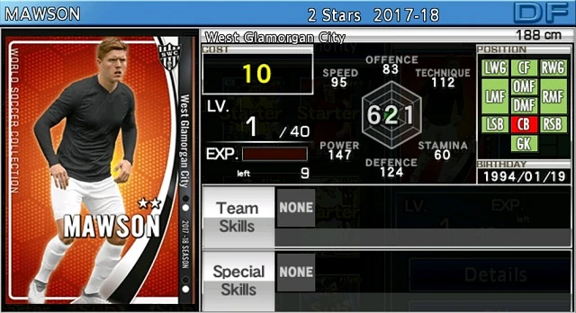 Mawson | PES Manager Wiki | Fandom